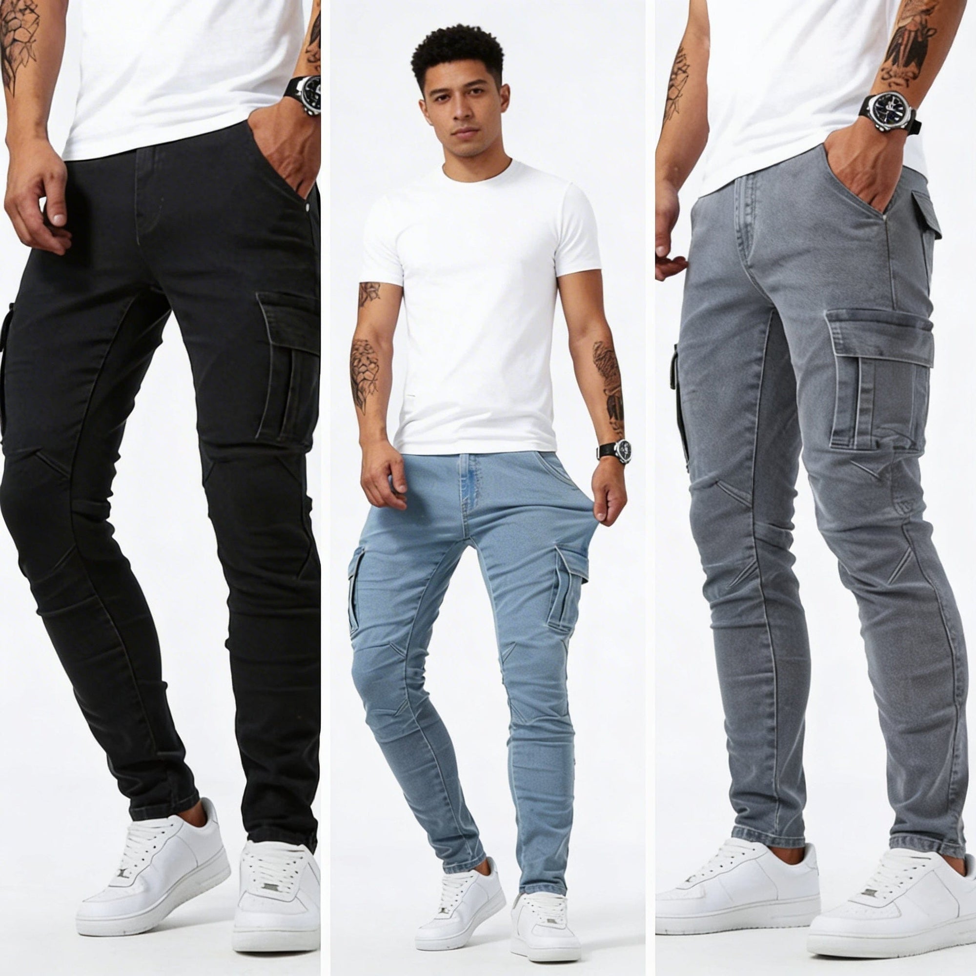 André Ferran Cargo Denim Jeans